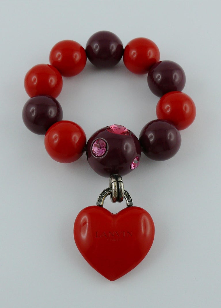 Lanvin Heart Charm Bracelet at 1stDibs