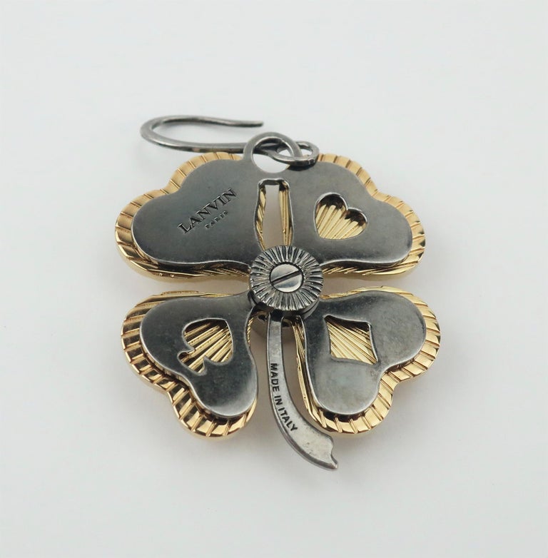 Lanvin Heart and Clover Earrings For Sale at 1stDibs
