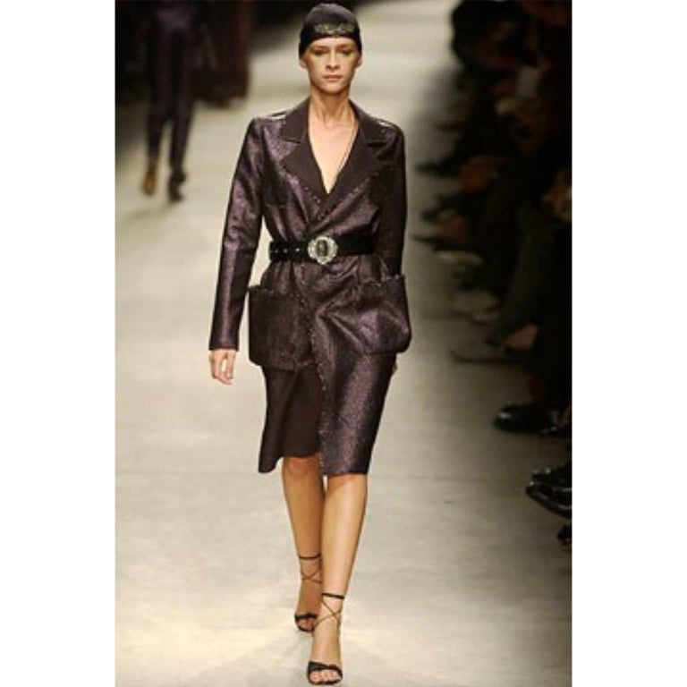 Lanvin Jacket and Skirt Suit by Alber Elbaz in Black Metallic Spring ...