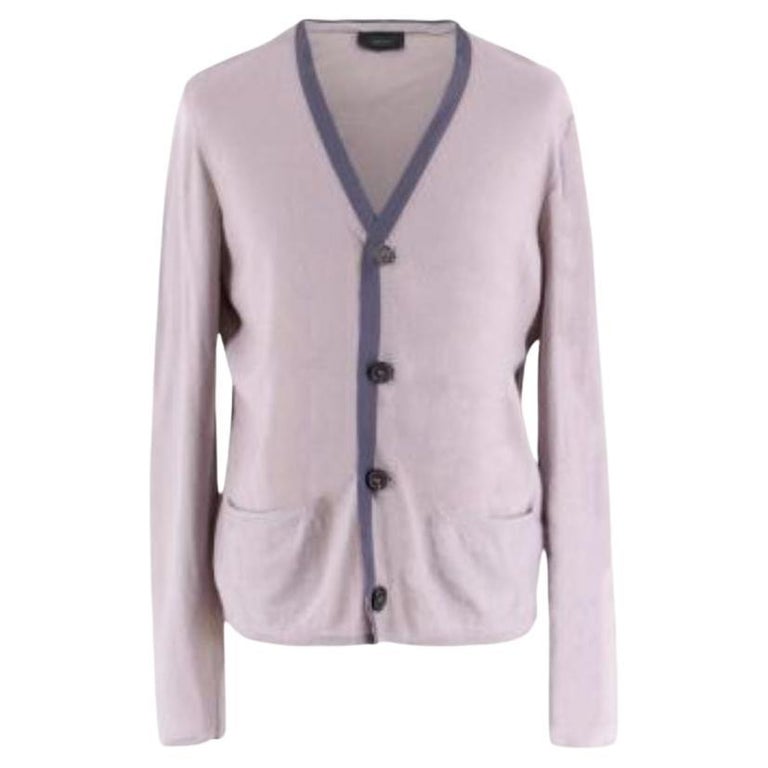 Lanvin Men's Grey Wool Cardigan For Sale at 1stDibs