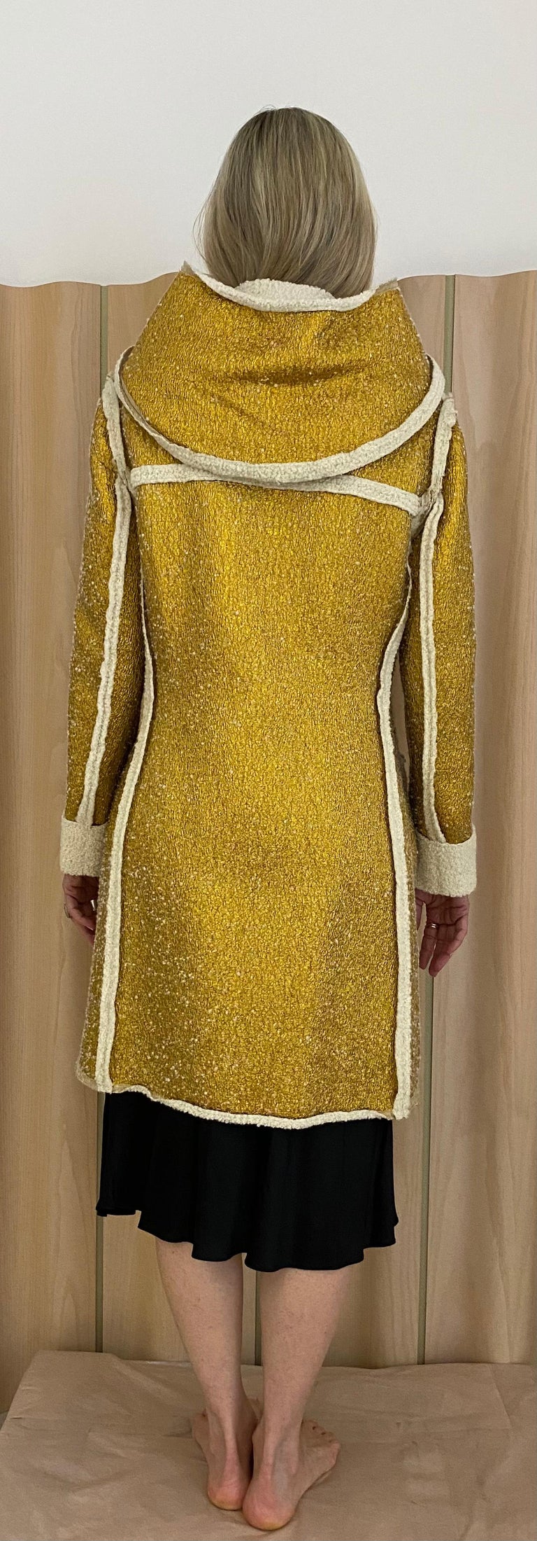 Lanvin Metallic Gold Coat with hood at 1stDibs