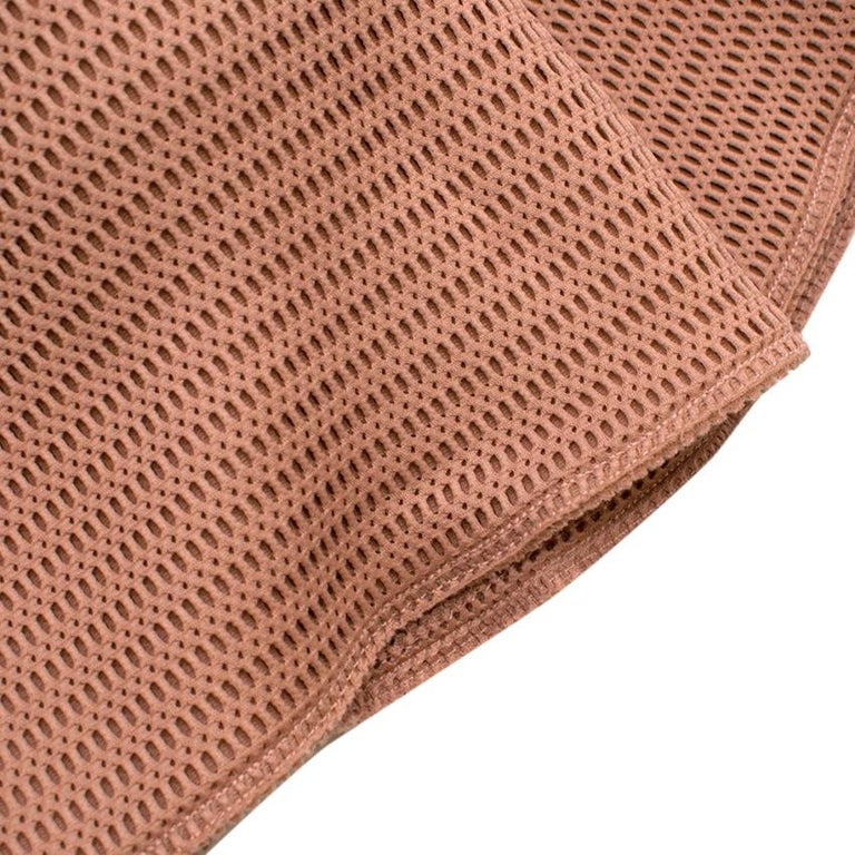 Lanvin Nude A-Line Perforated Dress 10 S For Sale at 1stDibs