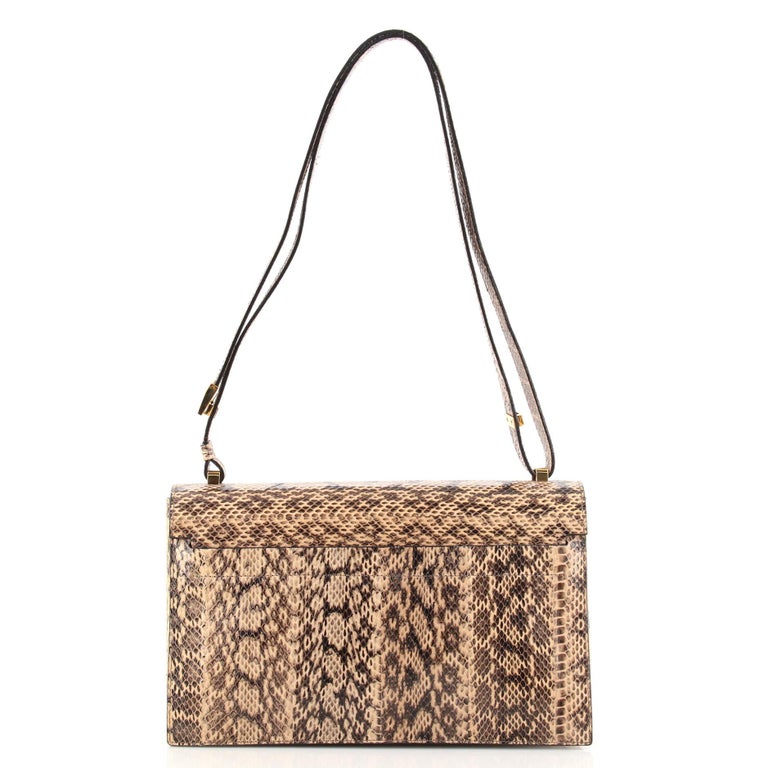 Lanvin Partition Shoulder Bag Python Medium For Sale at 1stDibs