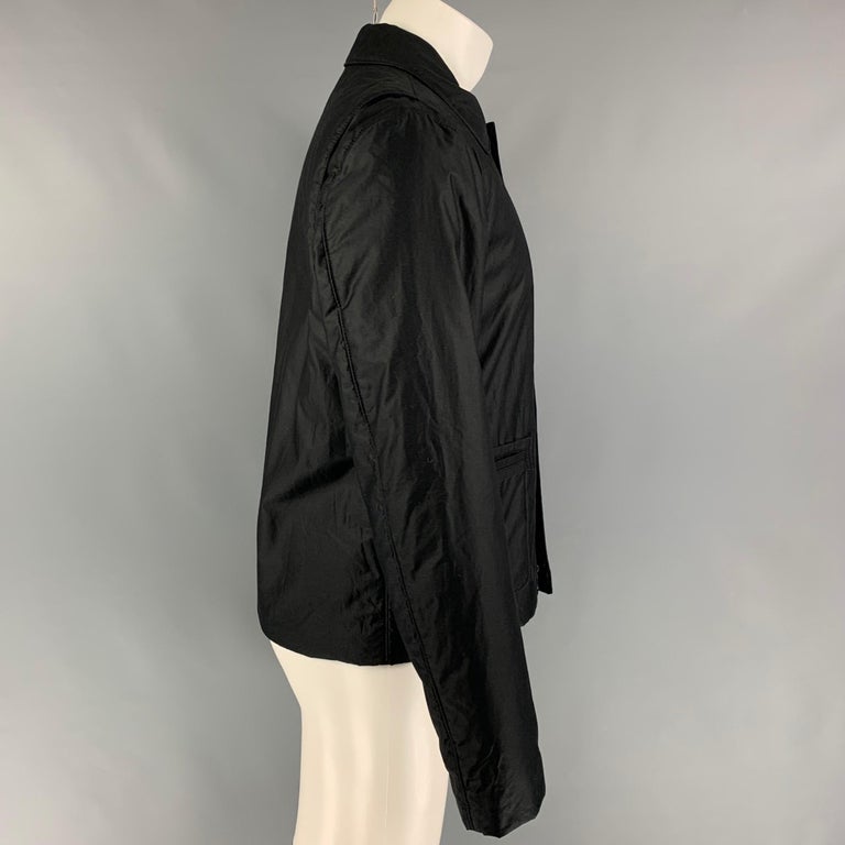 LANVIN Size M Black Cotton Zip Up Jacket For Sale at 1stDibs
