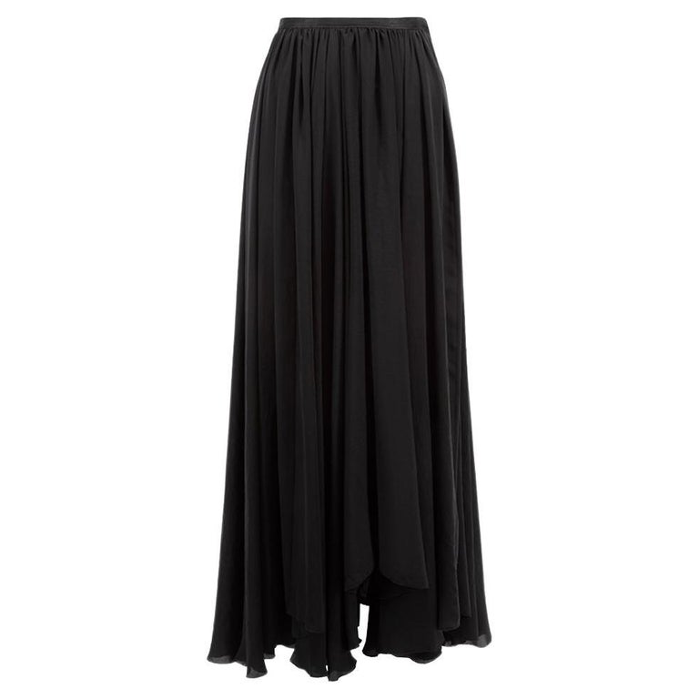 Lanvin Women's Black High Waisted Maxi Skirt For Sale at 1stDibs