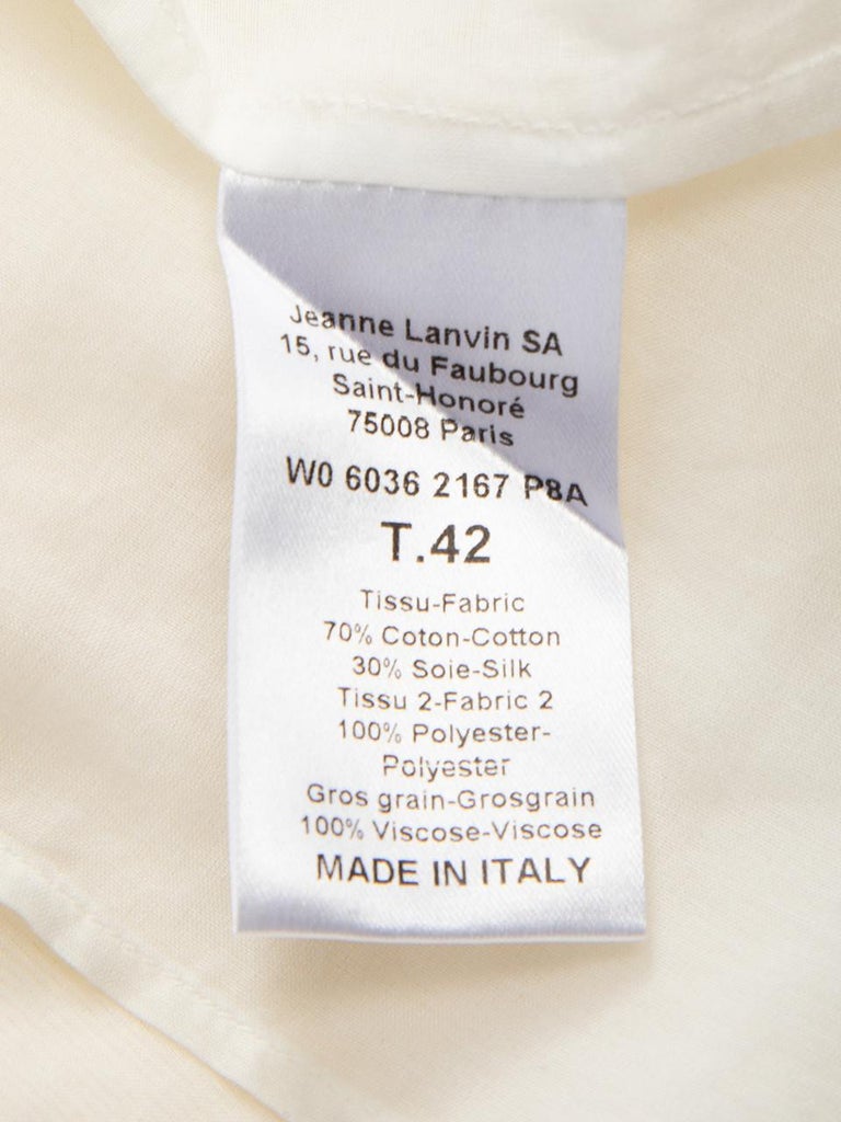 Lanvin Women's White Sleeveless Button Up Blouse For Sale at 1stDibs