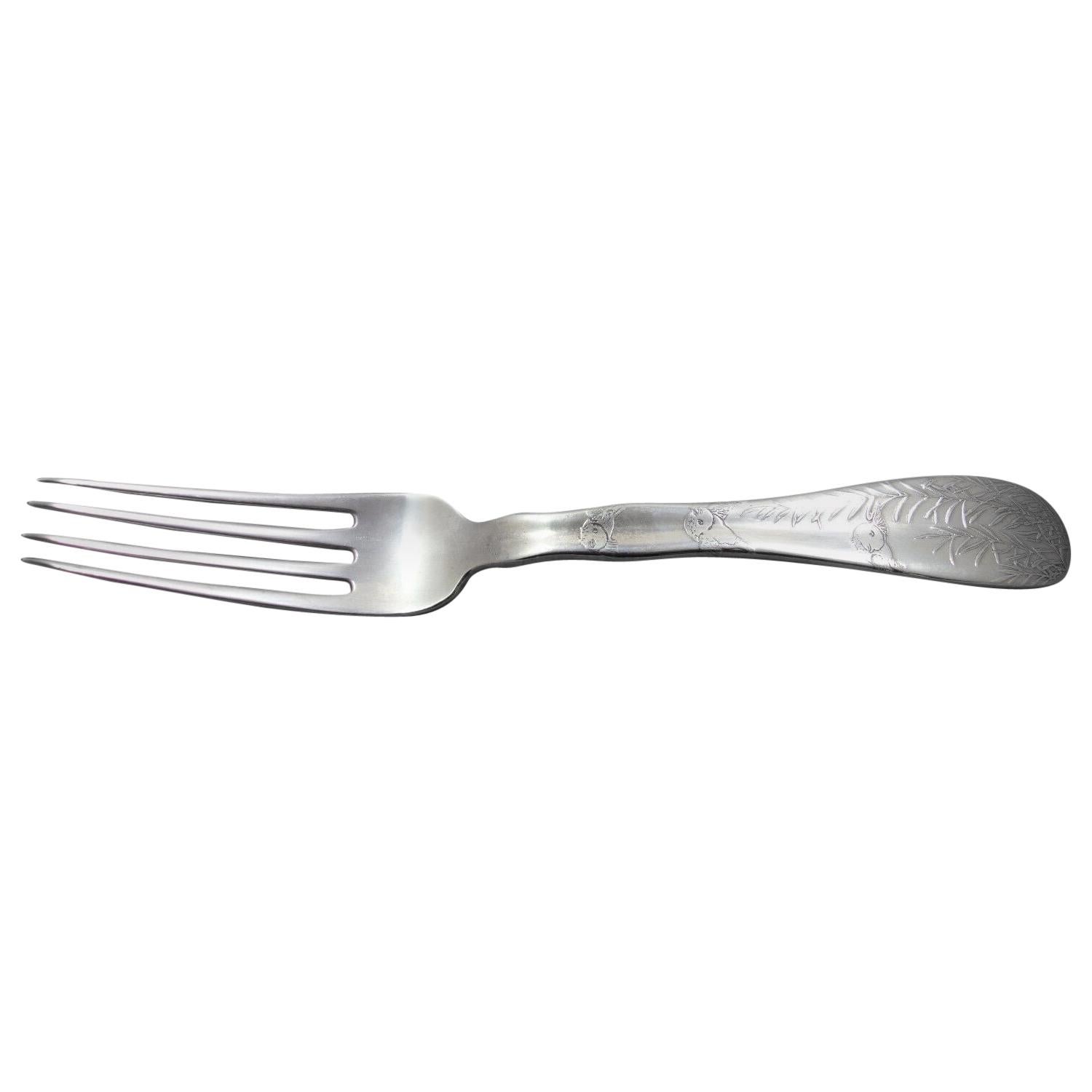 Lap Over Edge Acid Etched by Tiffany Sterling Silver Dinner Fork with ...