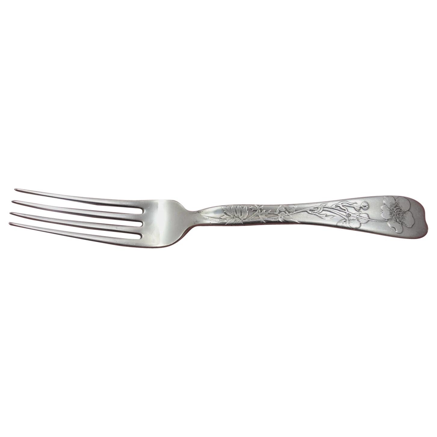 Lap Over Acid Etched by Tiffany Sterling Silver Regular Fork with ...