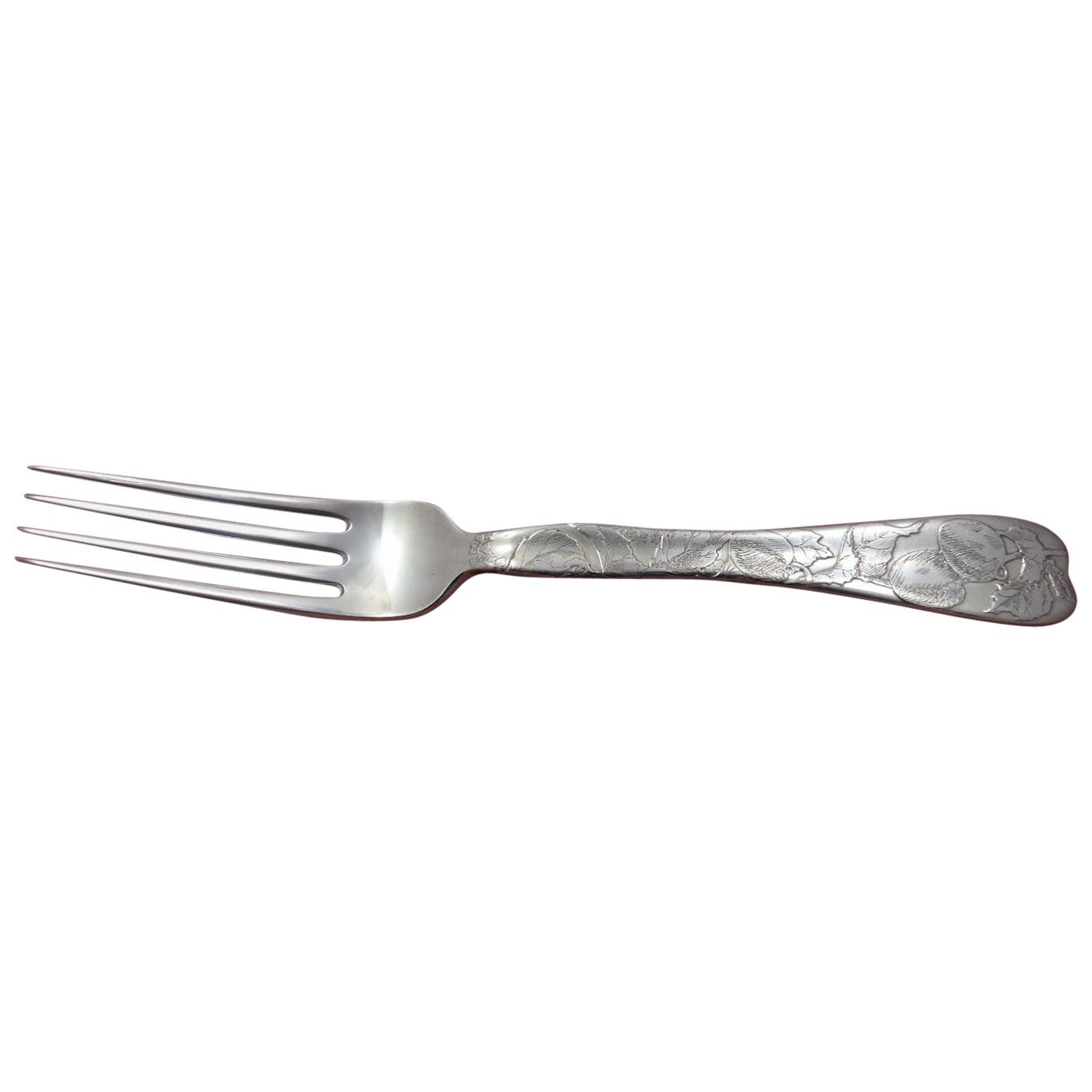 Lap Over Acid Etched by Tiffany Sterling Silver Regular Fork with ...