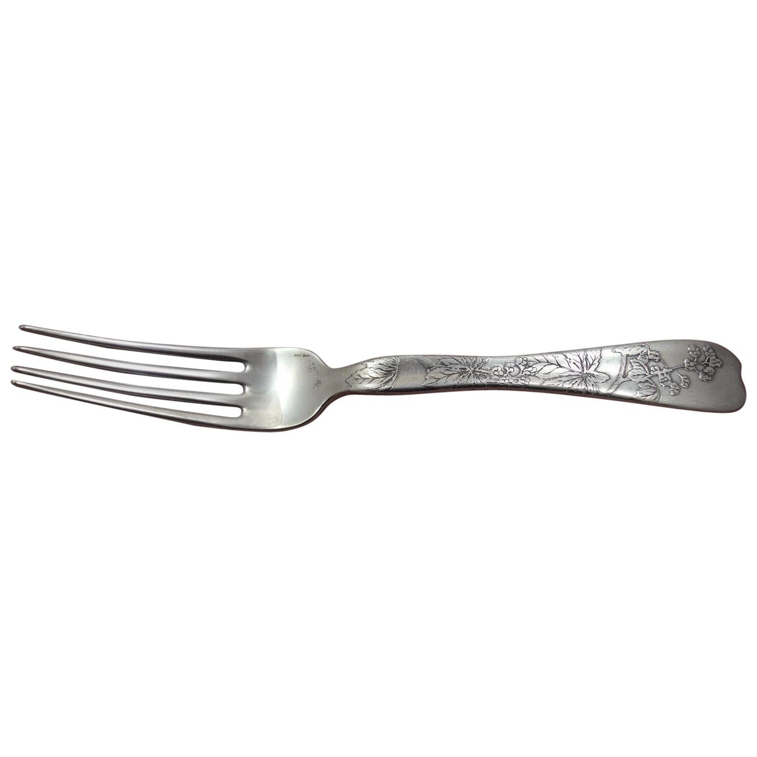 Lap Over Acid Etched by Tiffany Sterling Silver Regular Fork with ...