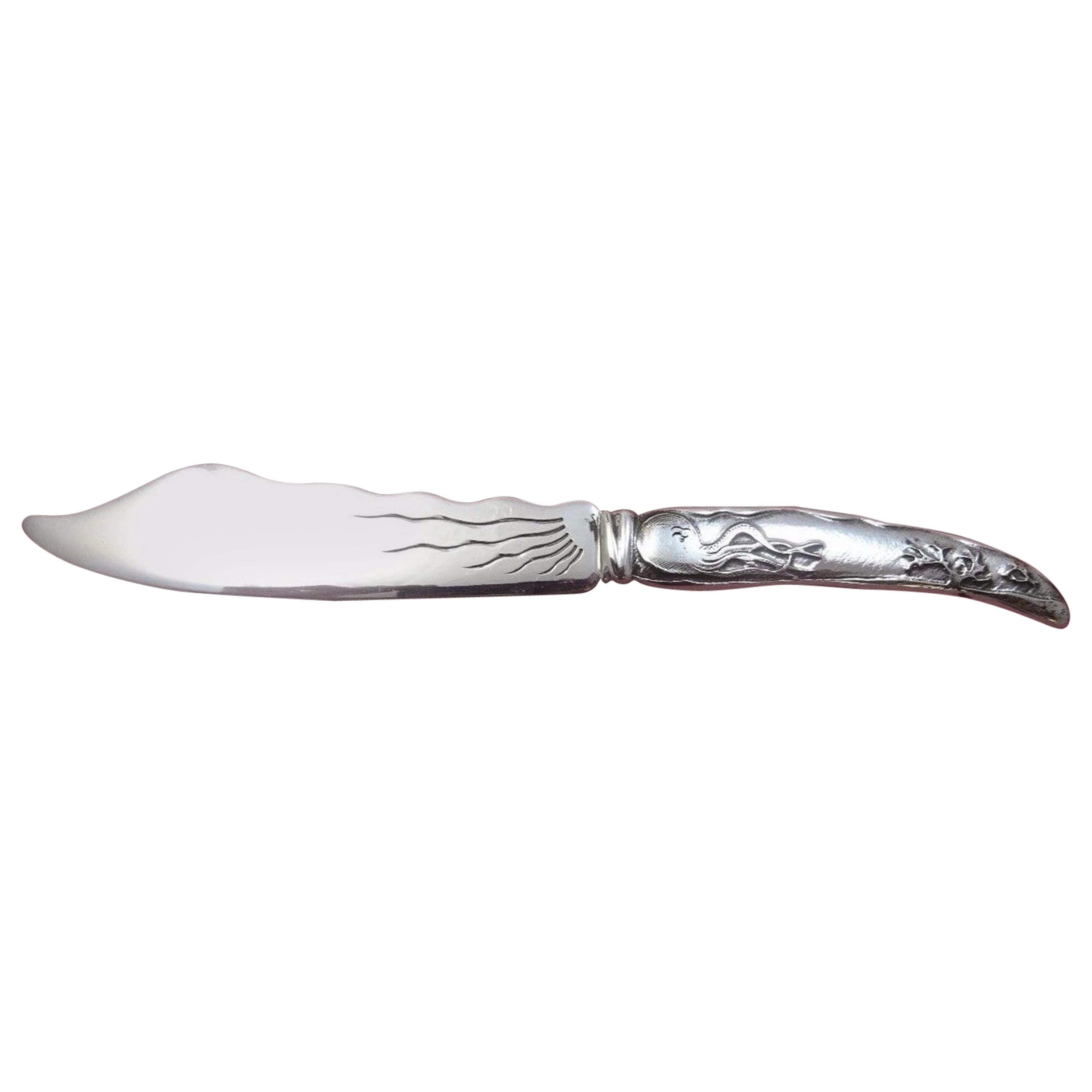 Lap Over Edge Acid Etched by Tiffany Sterling Silver Dinner Knife w ...