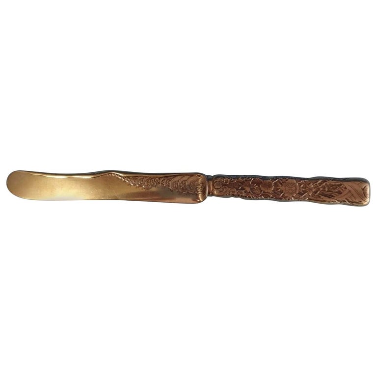 Lap over Edge Acid Etched by Tiffany and Co. Sterling Breakfast Knife W ...