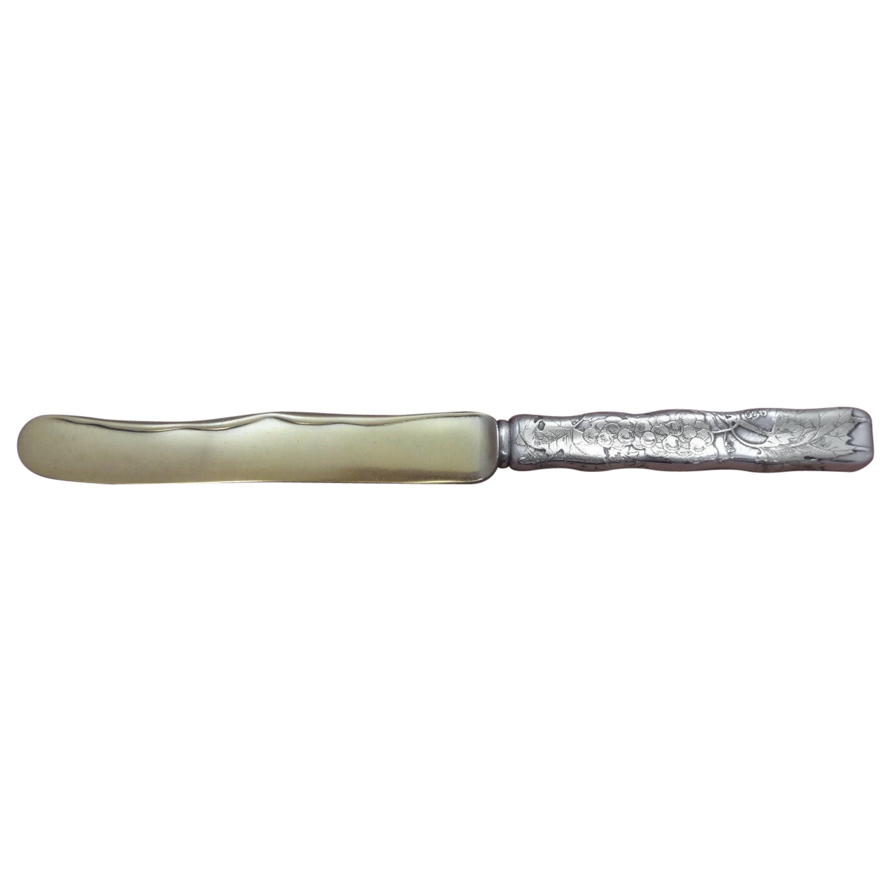 Lap Over Edge Acid Etched by Tiffany and Co. Sterling Breakfast Knife w ...