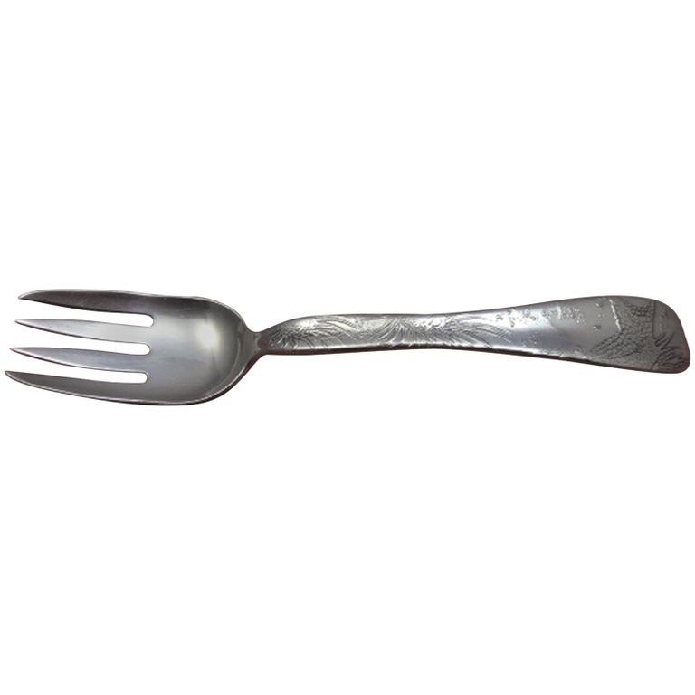 Lap over Edge Acid Etched by Tiffany and Co. Sterling Fish Fork Sea ...