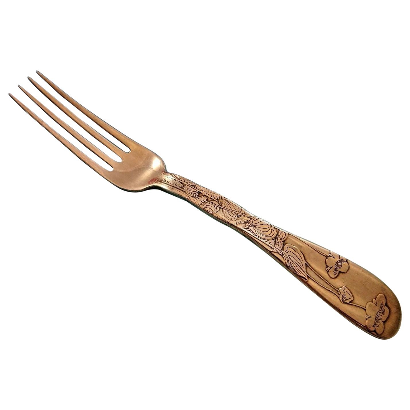 Lap Over Edge Acid Etched by Tiffany Sterling Silver Dinner Fork Sweet ...