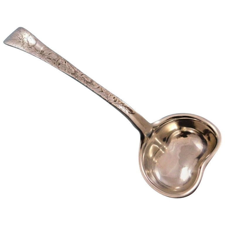 Lap Over Edge Acid Etched by Tiffany Sterling Silver Gravy Ladle Heart ...