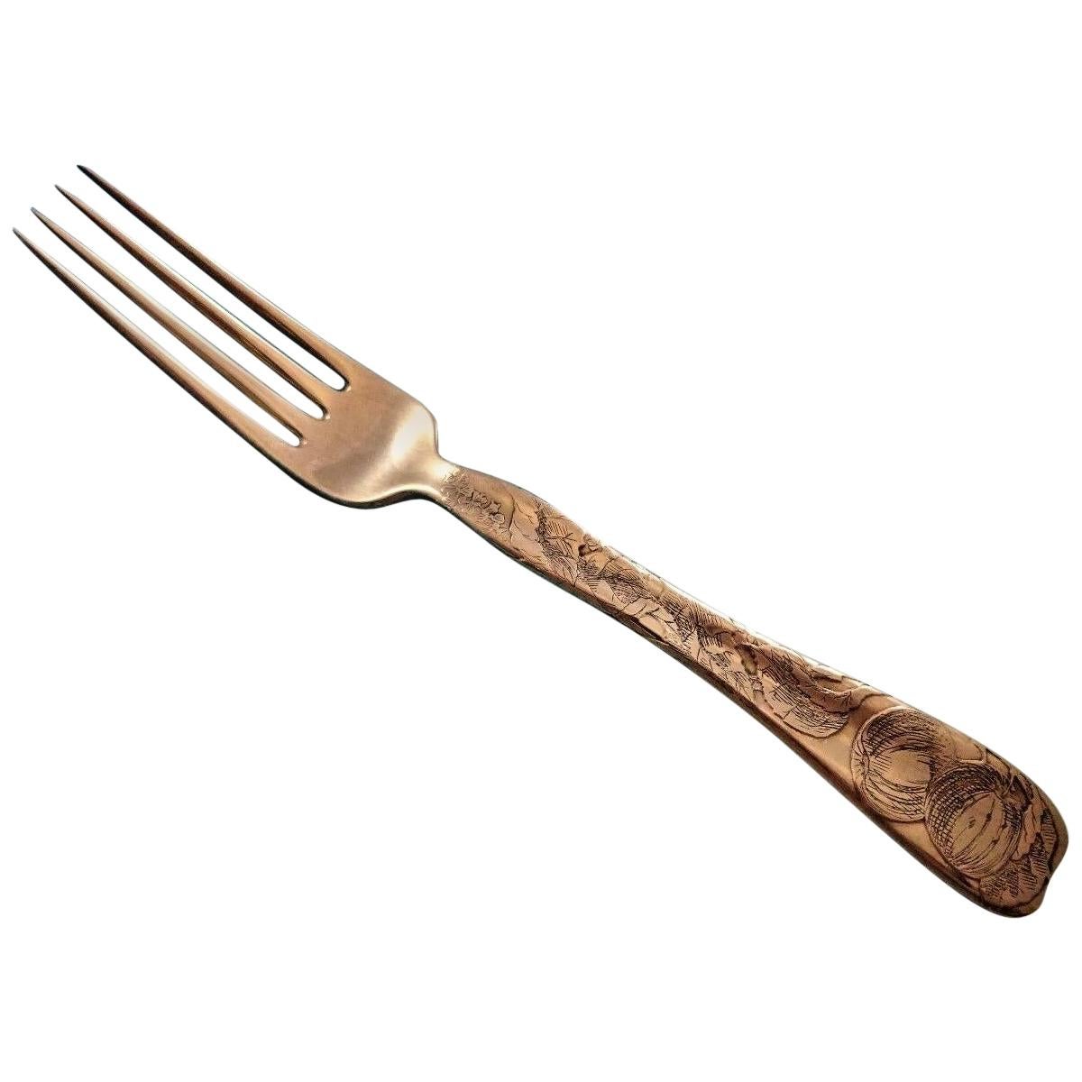 Lap Over Edge Acid Etched, Tiffany Sterling Silver Regular Fork with ...