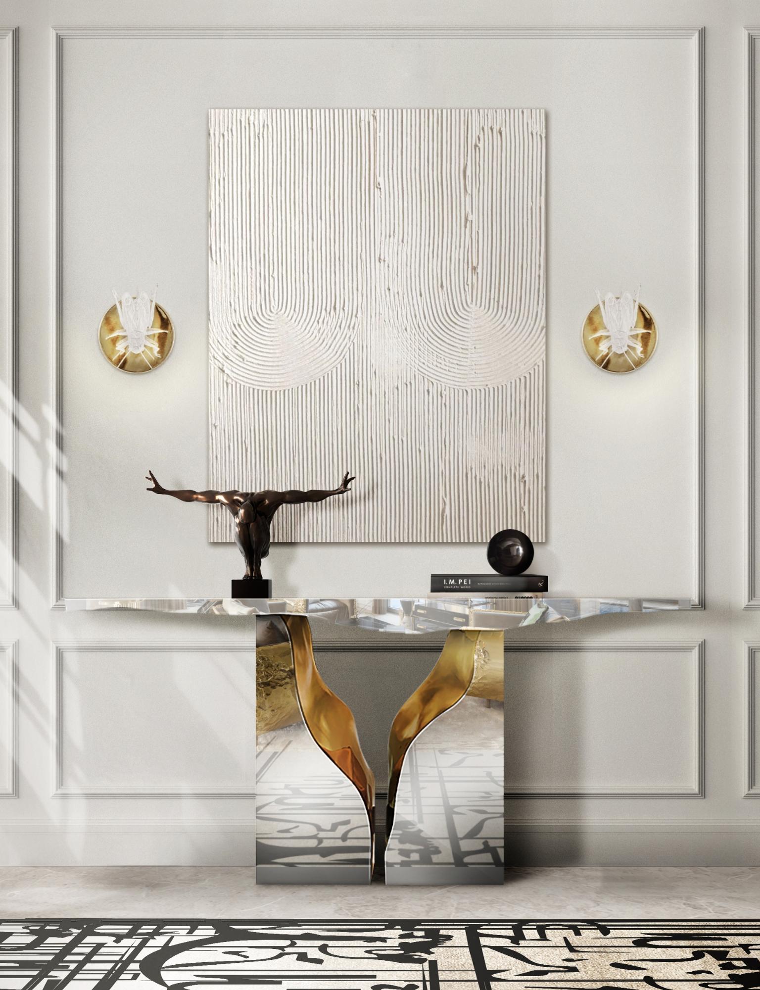 Lapiaz Console - Hand-Polished Steel and Brass - Boca do Lobo For Sale ...
