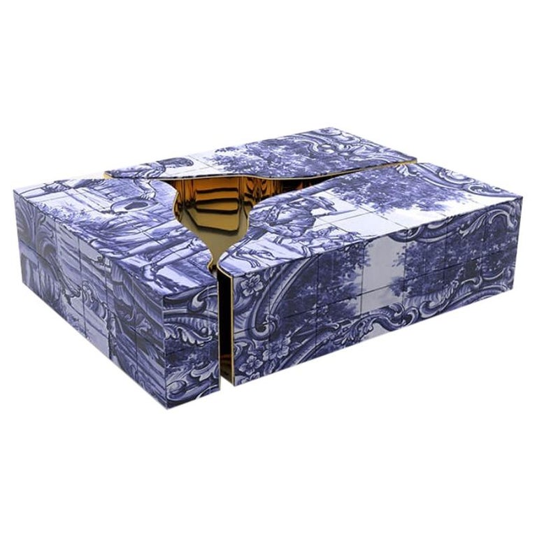 Modern Classic Hand Painted Lapiaz Tiles Center Table by Boca do Lobo ...