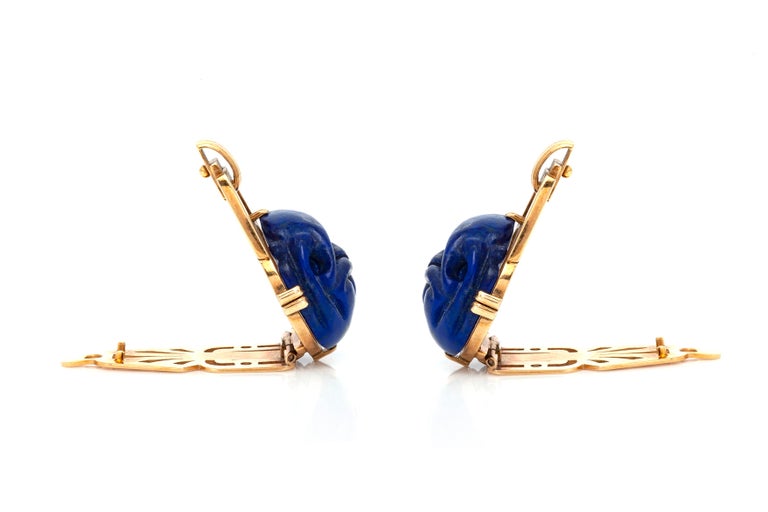 Lapis Double Clip For Sale at 1stDibs