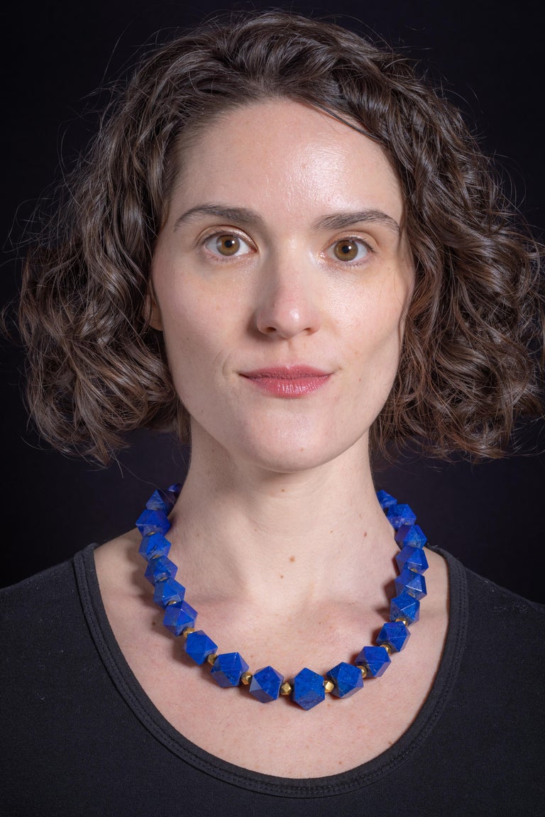 Lapis Lazuli and 18K Gold Beaded Necklace by Deborah Lockhart Phillips ...