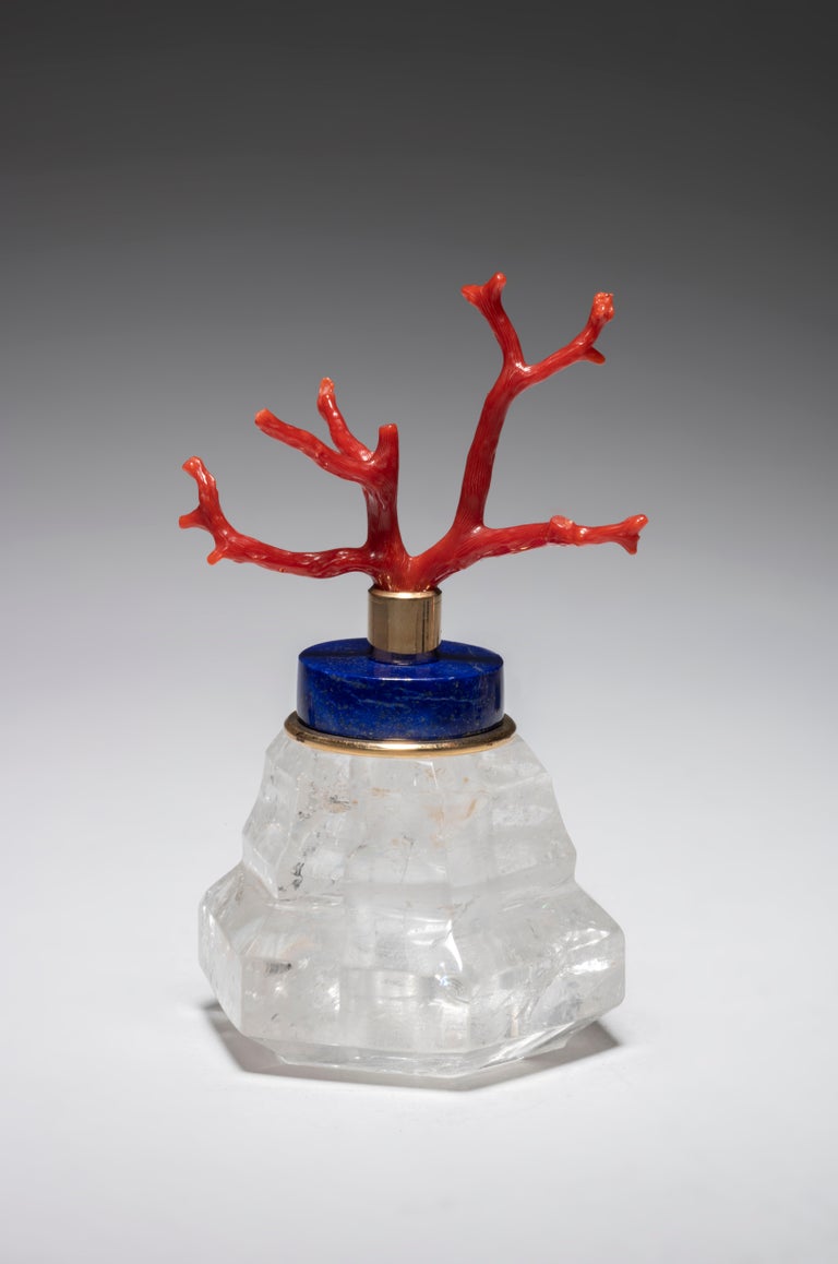 Lapis Lazuli Base and Mediterranean Coral Branch by Alexandre Vossion ...
