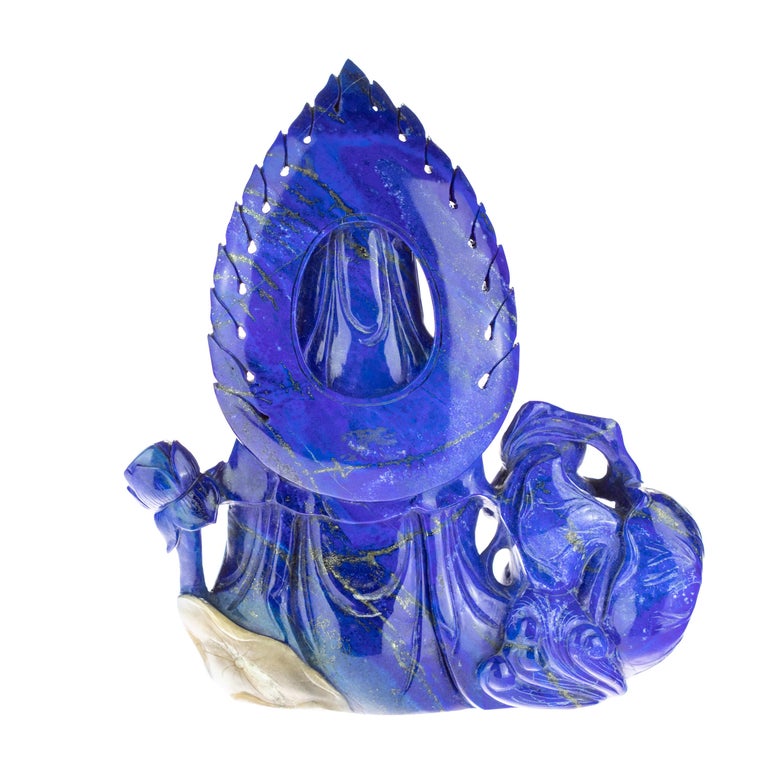 Lapis Lazuli Holy Virgin With Child Figurine Carved Blue Statue ...