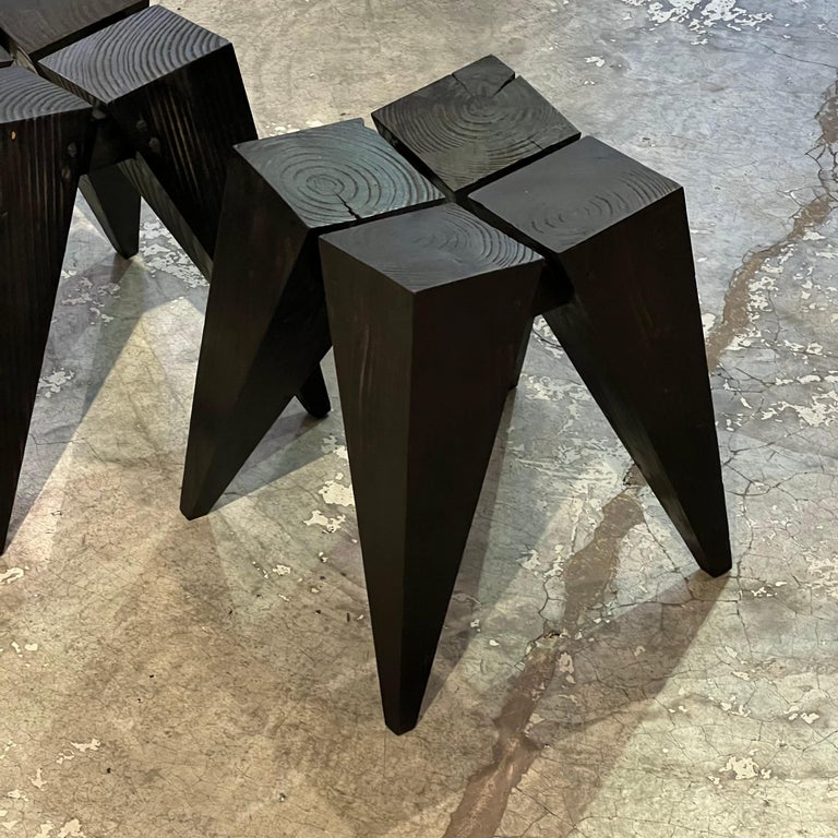 Larch Stool Designed by Grégoire Thibault for Édition Zéro, 2022 For ...