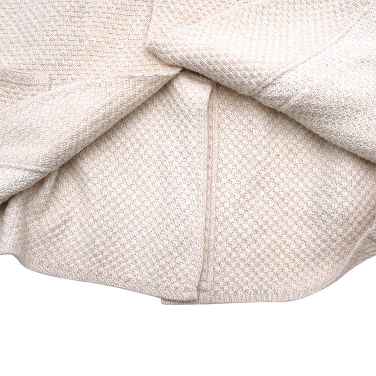 Lardini Ivory Wool and Alpaca Blend Textured Knit Blazer Jacket - Size ...