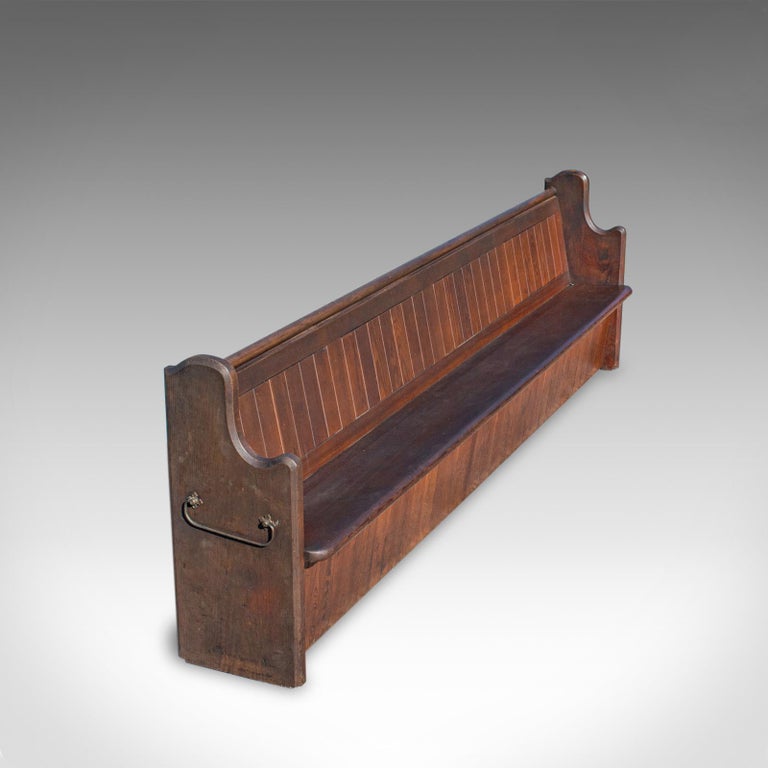 Large Antique Pew, English, Pitch Pine, Bench, Seat, 7-8, Victorian at ...