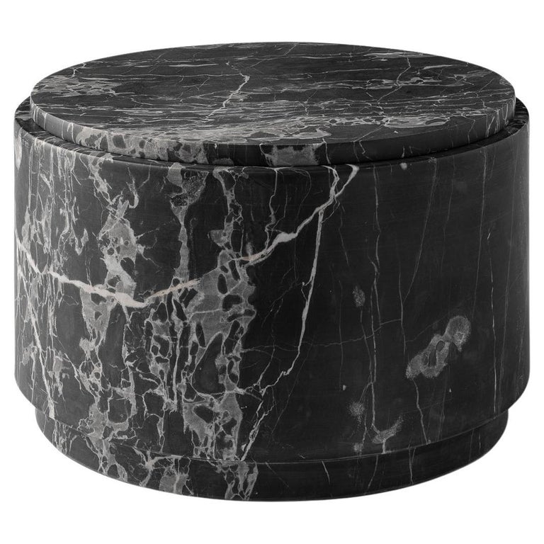 Large 10.5" Marble Jar in Italian Golden Portoro Marble For Sale at 1stDibs