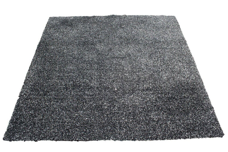 Large Modern Contemporary Grey Shag Area Rug For Sale at 1stDibs