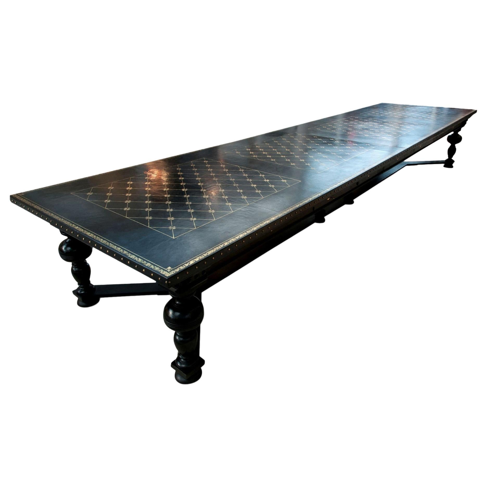 Large Mahogany Rectangular Pedestal Conference Table by Leighton Hall ...