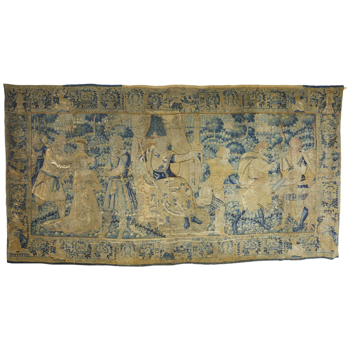 Large 16th Century Flemish Tapestry For Sale at 1stDibs