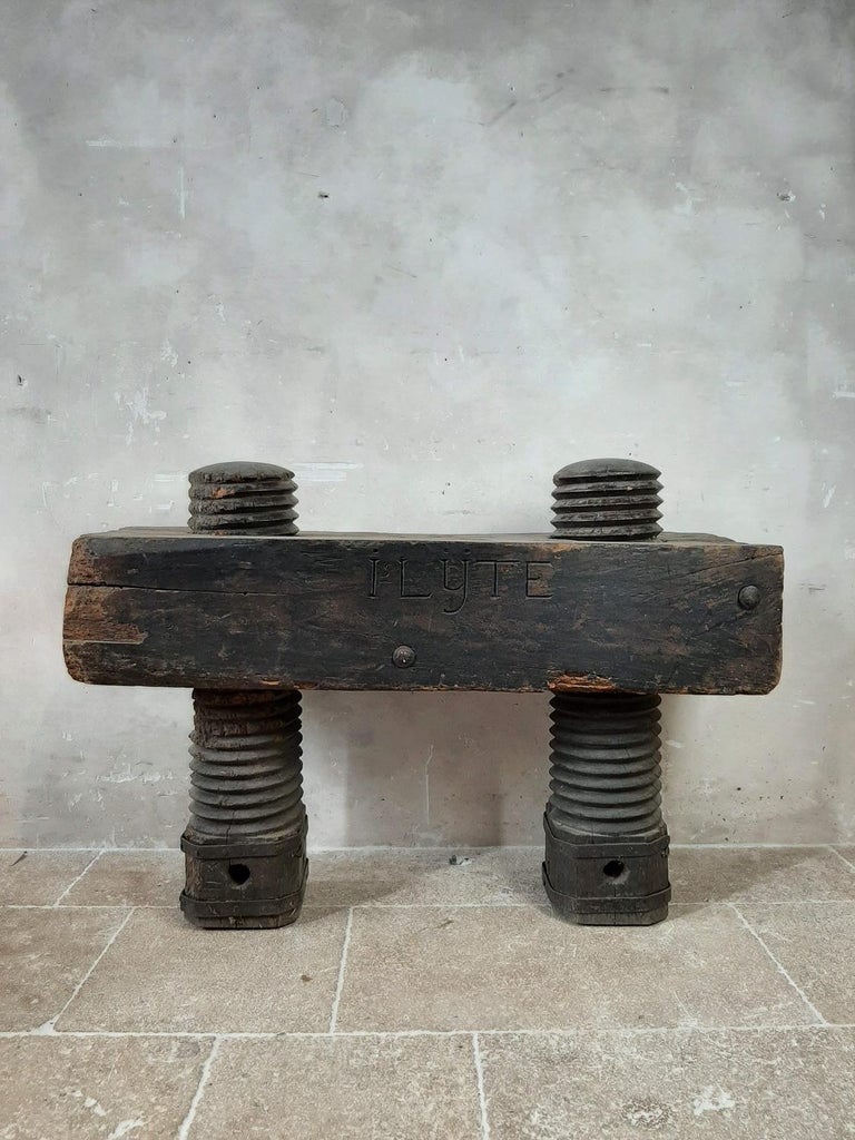 Large 17th Century Dutch Oak Press with Hand Carved Screw Wire For Sale ...