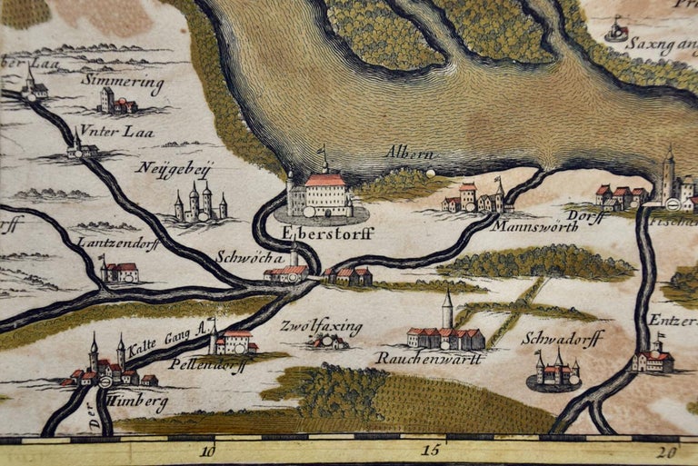 Vienna, Austria: A Large 17th Century Hand-Colored Map by Sanson and ...