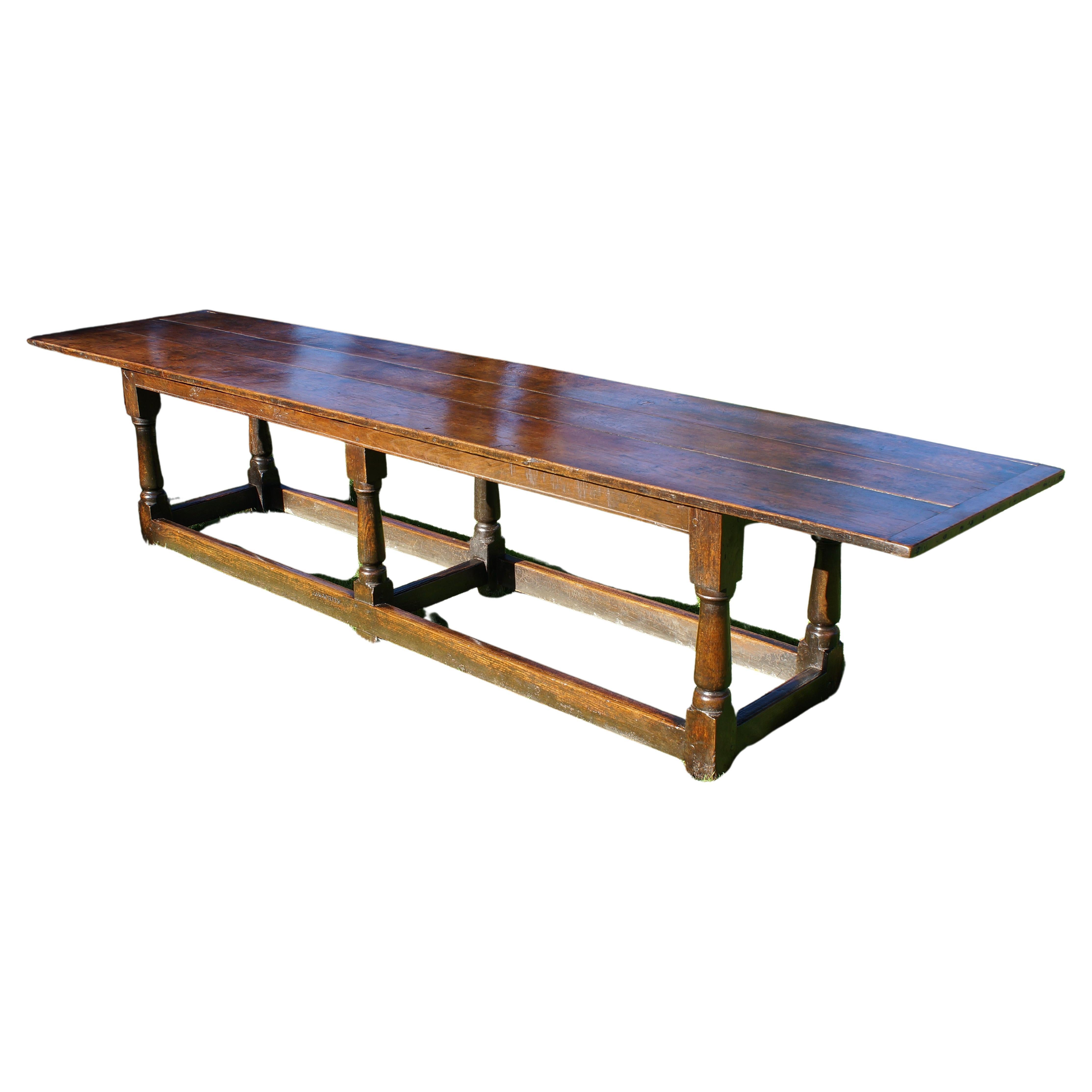 17th Century Style Refectory Dining Table For Sale at 1stDibs