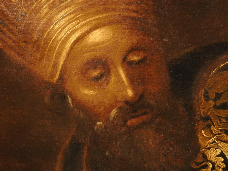 Large 17th Century Oil on Canvas Painting of Saint Augustine For Sale ...