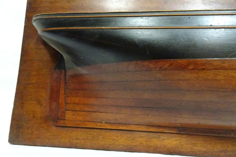 Large 1810 Half Hull Sailing Ship Model with Rare Bowsprit For Sale at ...