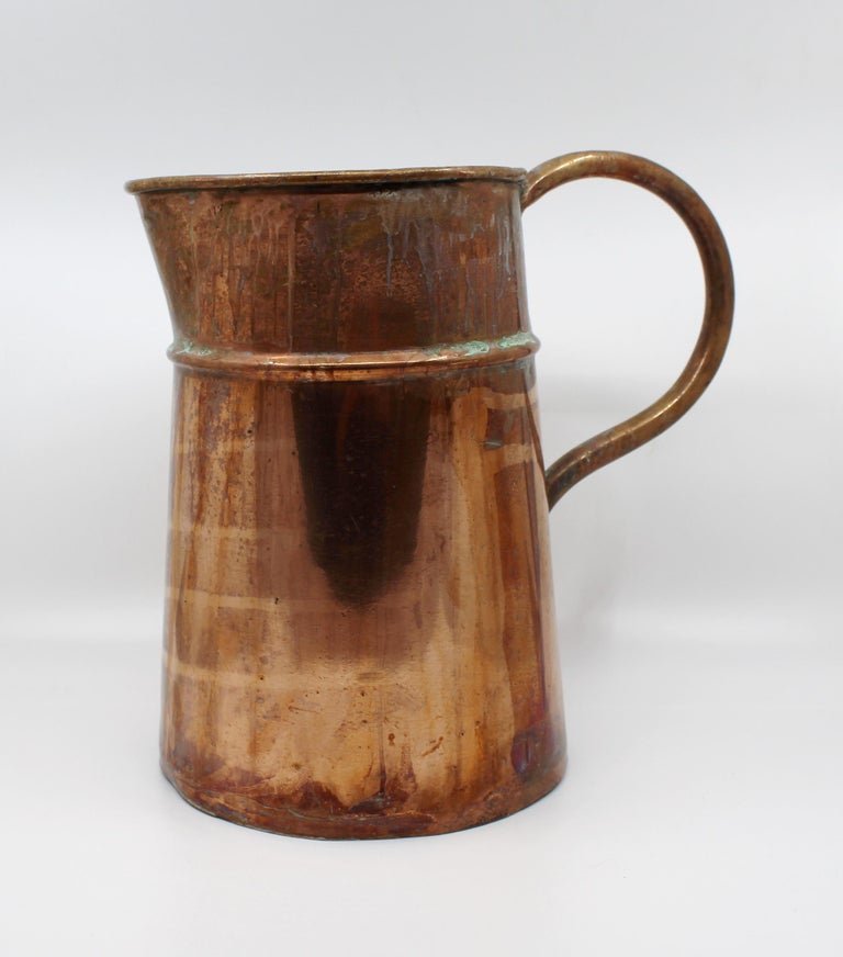 Large 18th Century English Antique Copper Ale Jug At 1stdibs