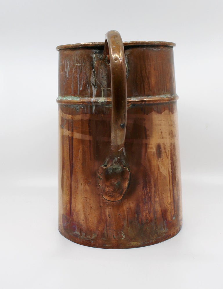 Large 18th Century English Antique Copper Ale Jug at 1stDibs