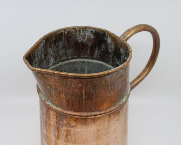 Large 18th Century English Antique Copper Ale Jug at 1stDibs