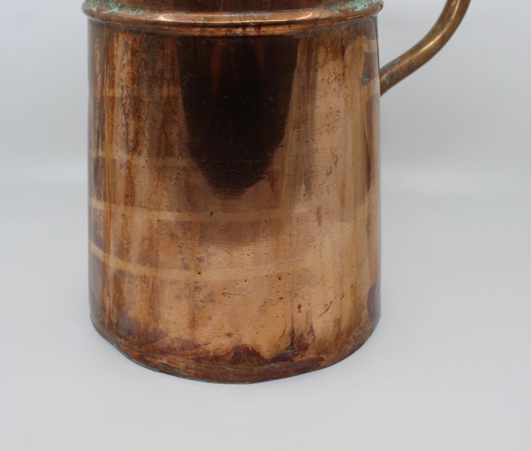 Large 18th Century English Antique Copper Ale Jug at 1stDibs