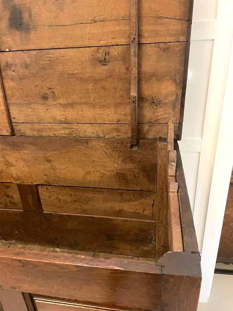 Large 18th Century Antique Quality Oak Coffer on Stand For Sale at 1stDibs