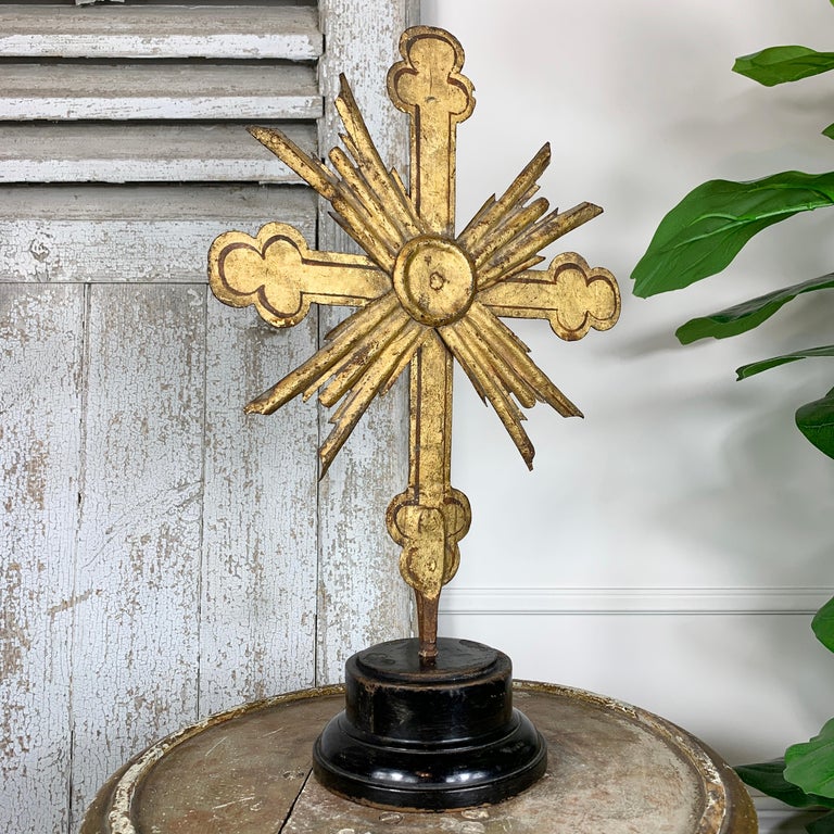 Large 18th Century Baroque Processional Cross For Sale at 1stDibs