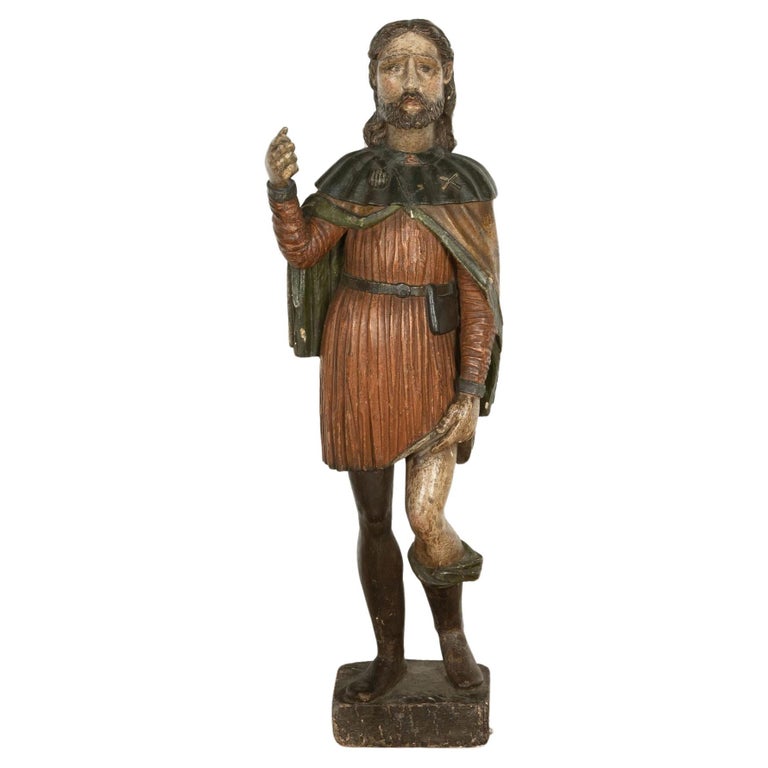 Large 18th Century, Carving of St.Roche For Sale at 1stDibs