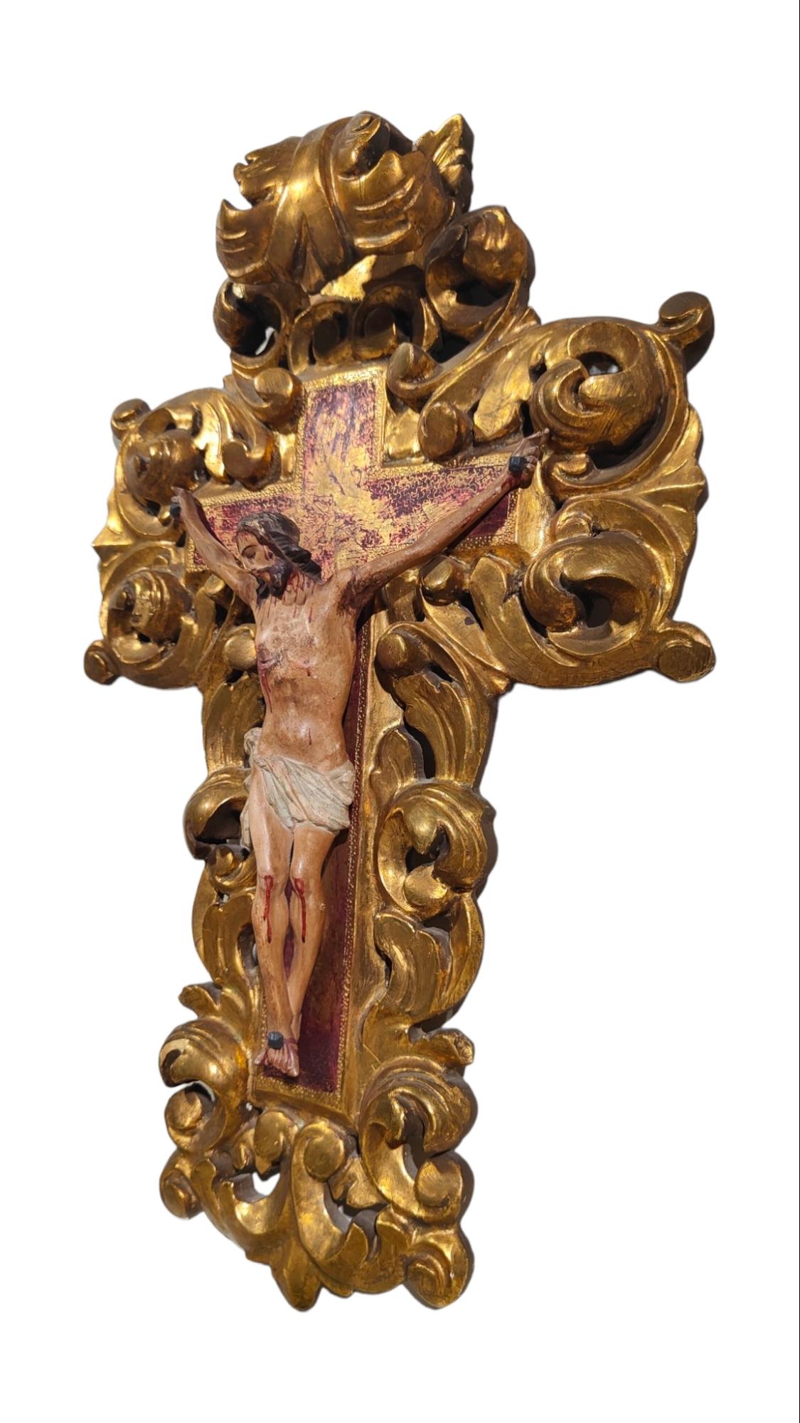 Large 18th Century Cross With Christ Crucified For Sale at 1stDibs