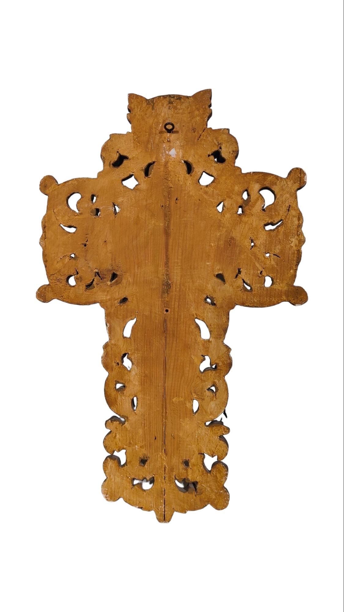 Large 18th Century Cross With Christ Crucified For Sale at 1stDibs