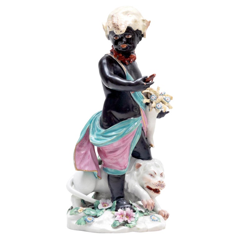 Large 18th-Century Derby Porcelain Figure Emblematic of Africa For Sale ...