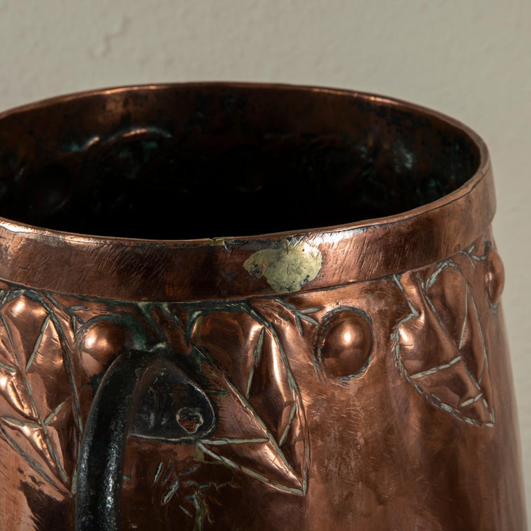 Large 18th Century French Hand-Hammered Copper Vessel with Grapes ...